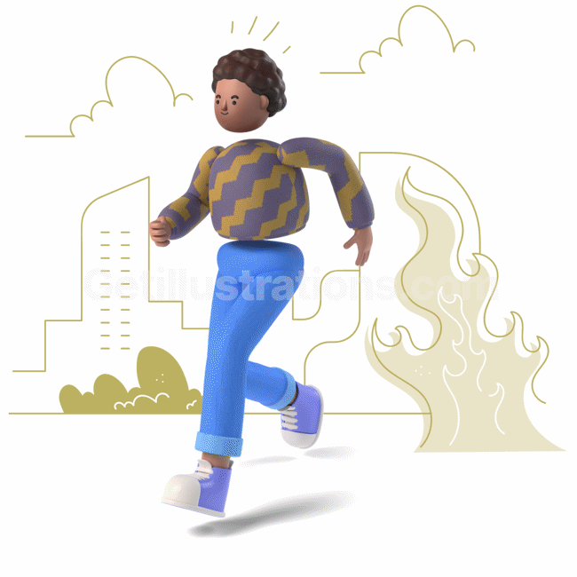 Download 3d, people, man, fire, emergency, flames, disaster, city ...