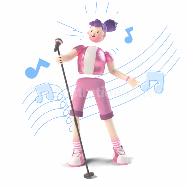 Download singer, singing, karaoke, microphone, performance, 3d, people ...
