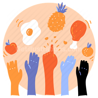 Download hunger, hungry, hand gesture, meal, poverty- Circle illustrations