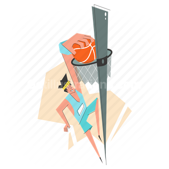 Download basketball, player, sport, activity, fitness, man- Cubism ...