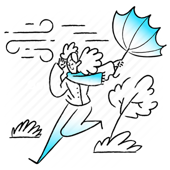 Download forecast, climate, windy, wind, strong, umbrella, woman ...