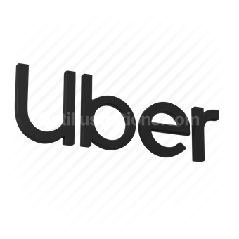 Download uber, transport, logo, vehicle, service, travel- 3D App icons