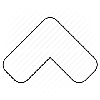 Download arrow, arrows, direction, up, pointer, cursor, rounded, light ...