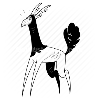 Download monster, alien, animal, deer, antler, mythical, creature ...