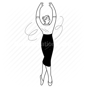 Download motion, movement, ballet, dance, pose, twirl, woman, people ...