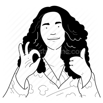 Download hand, gesture, thumbs up, ok, hand gesture, asl, language ...