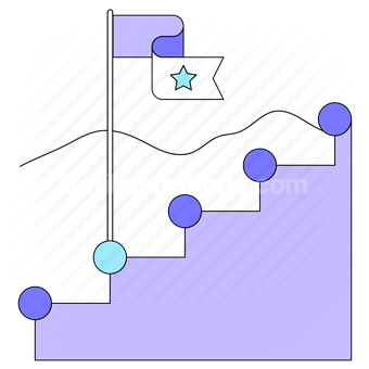 Download second, milestone, climb, stairs, promotion, flag, achievement ...