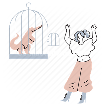 Download crocodile, reptile, cage, escape, animal, zoo, woman, people ...