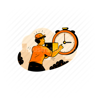 Download express, timer, time, delivery time, box, package- Monochrome ...