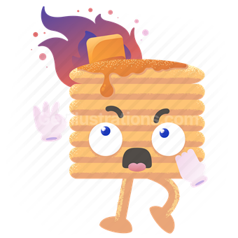 Download pancake, food, breakfast, fire, angry, anger, frustration ...