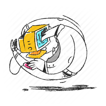 Download drowning in work, internet, computer, man- Surrealism ...