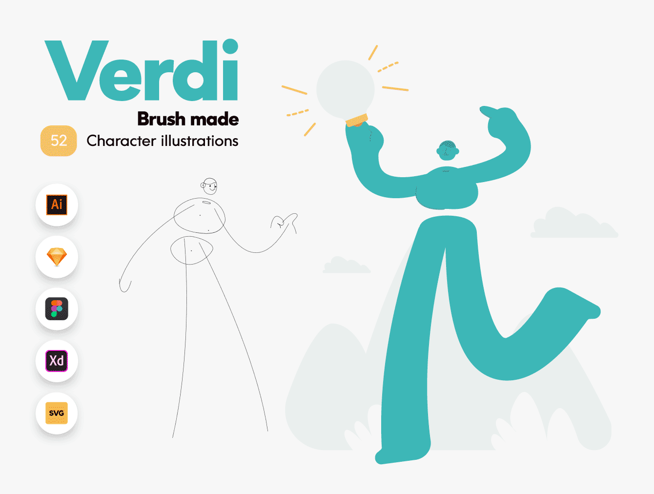 Verdi Cute Character illustrations